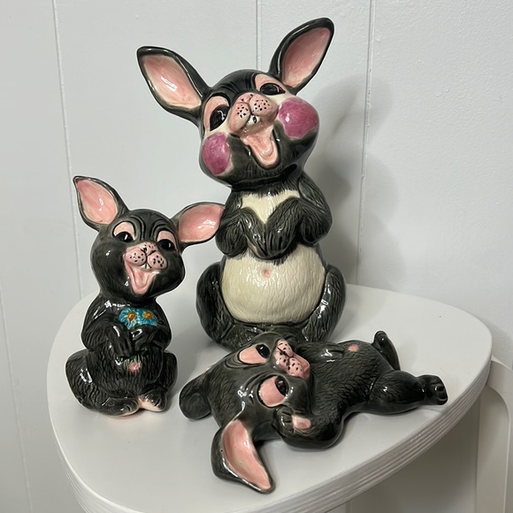 Vintage | Accents | Vintage Ceramic Bunny Rabbit Figurines Lot Of 3 ...